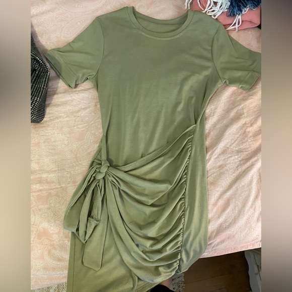 Amazon Essentials | Dresses | Green Wrap Dress | Poshmark